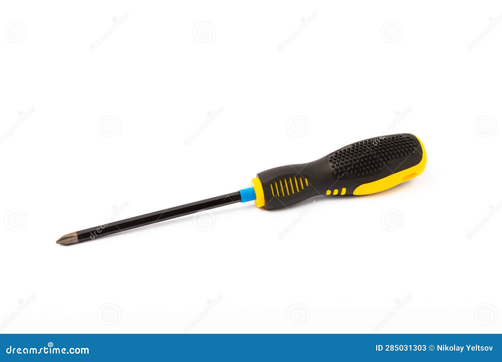 Black Screwdriver Isolated on White Background Stock Image - Image of ...
