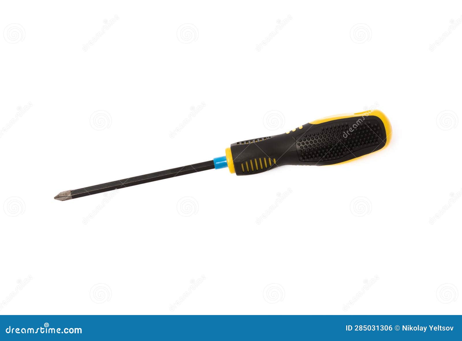 Black Screwdriver Isolated on White Background Stock Photo - Image of ...