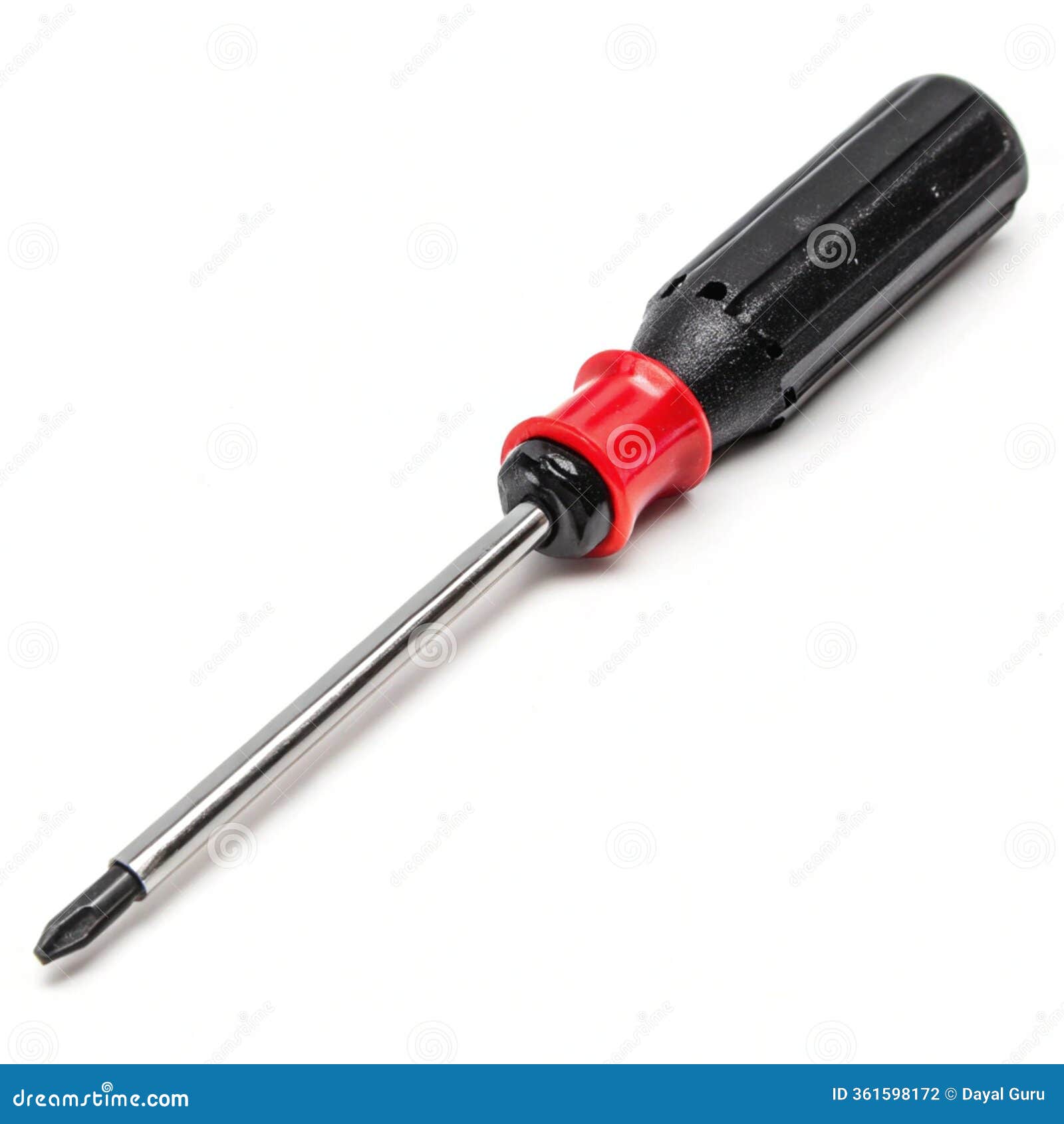 Black Screwdriver With Red Handle On Transparent Background Royalty ...