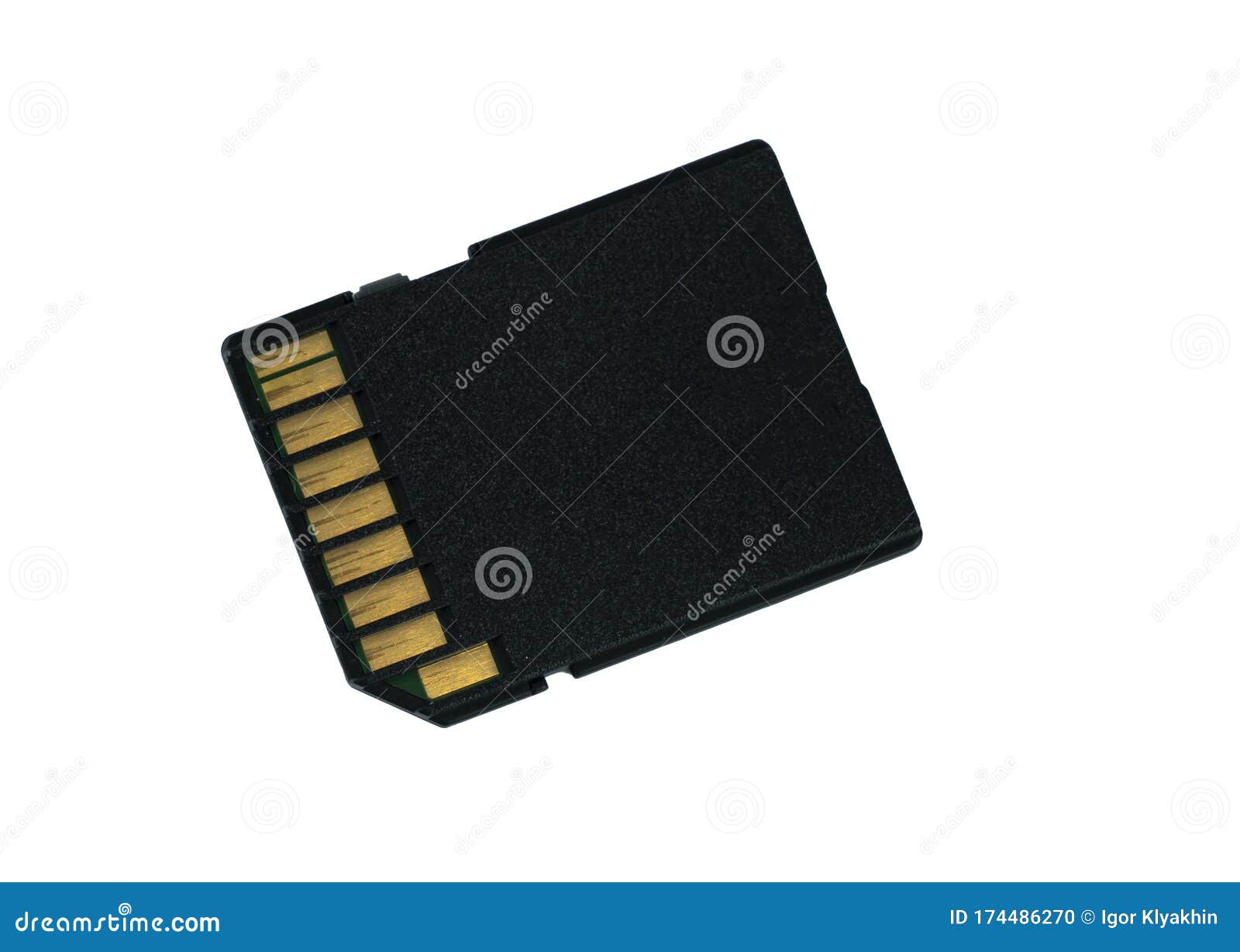 Black Sd Flash Memory Card Isolate on White Background Stock Photo ...