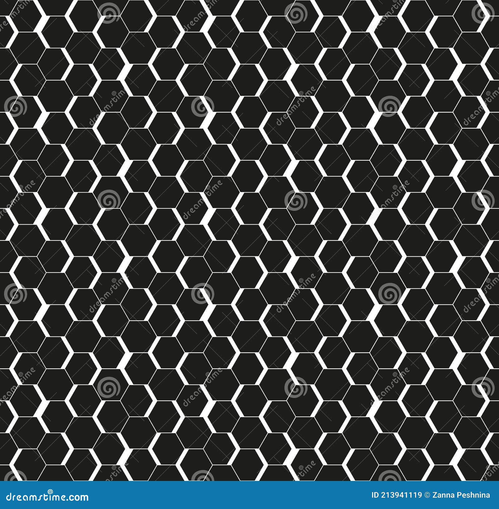 Black Seamless Honeycomb Hexagonal Art Wall Texture Stock Vector ...