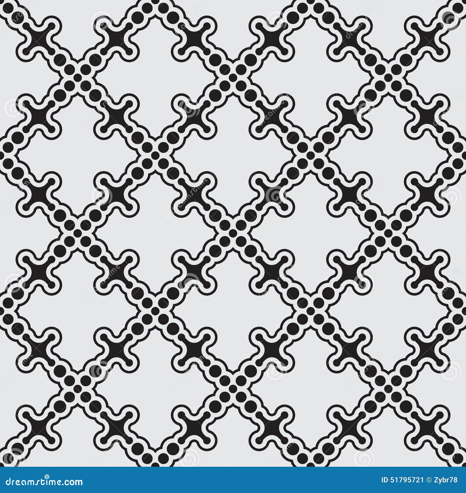 Black seamless pattern stock vector. Illustration of repeat - 51795721