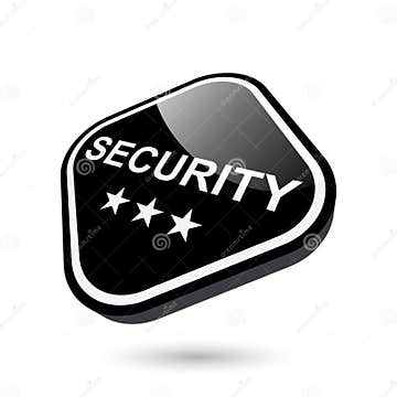 Black security button stock vector. Illustration of details - 14143619