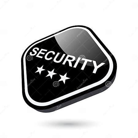 Black security button stock vector. Illustration of details - 14143619