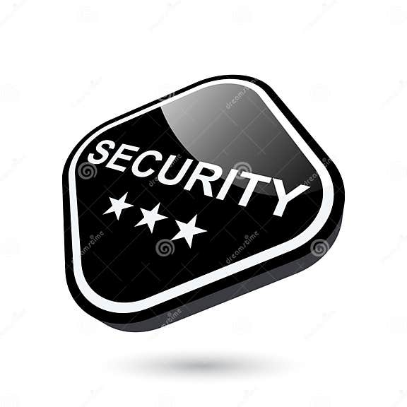 Black security button stock vector. Illustration of details - 14143619