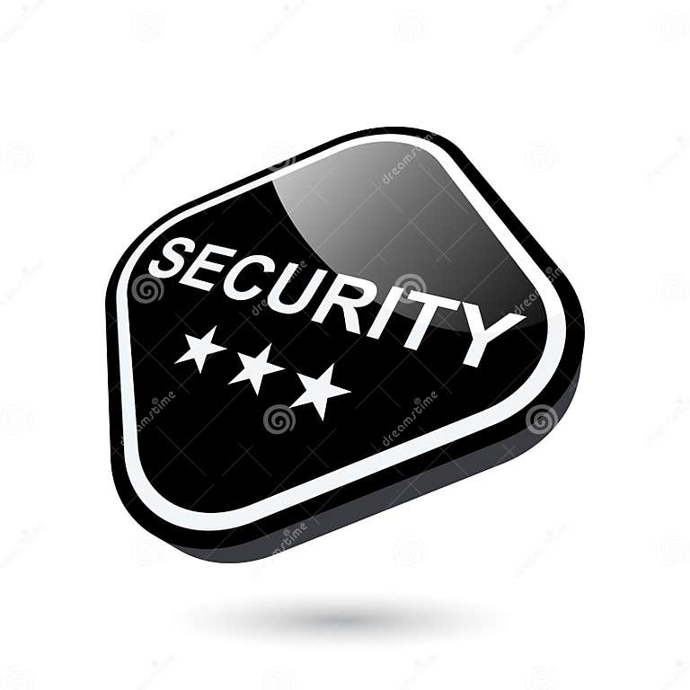 Black security button stock vector. Illustration of details - 14143619