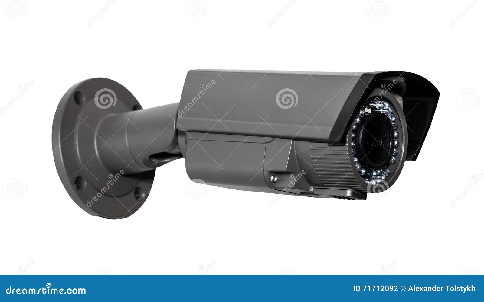 Black Security Camera Isolated Stock Photo - Image of control ...