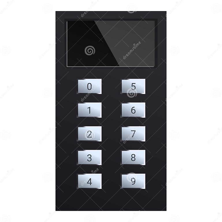 Black Security Keypad Showing Blank Screen for Copy Space Stock ...