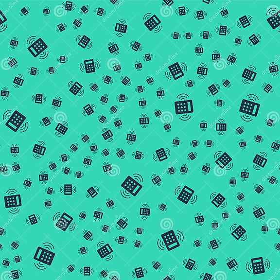 Black Security System Control Panel with Display Icon Isolated Seamless ...