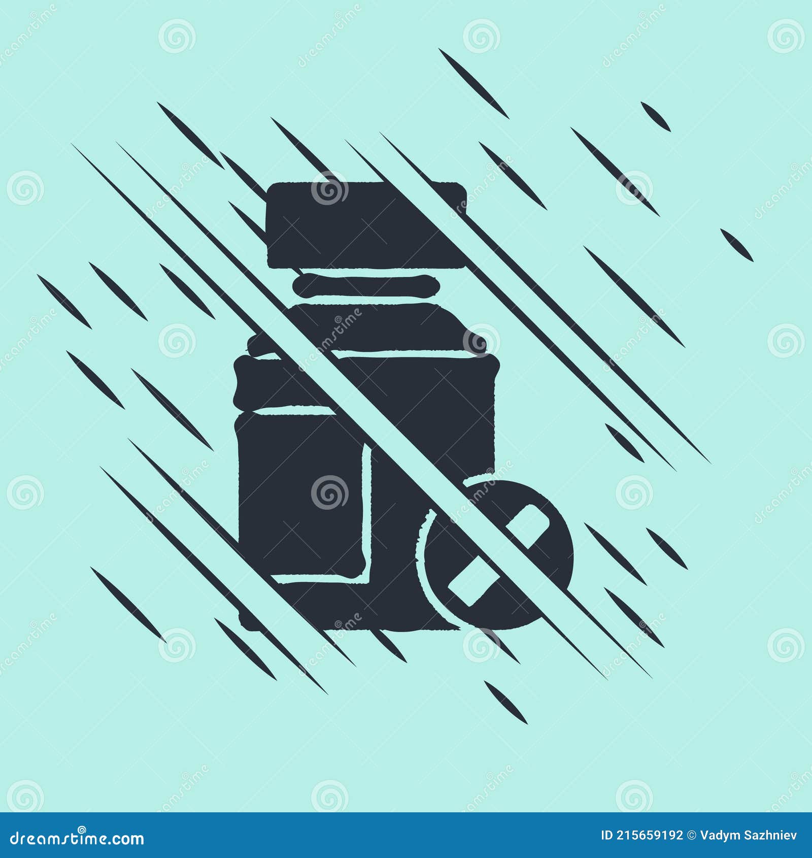 Black Sedative Pills Icon Isolated on Green Background. Glitch Style ...