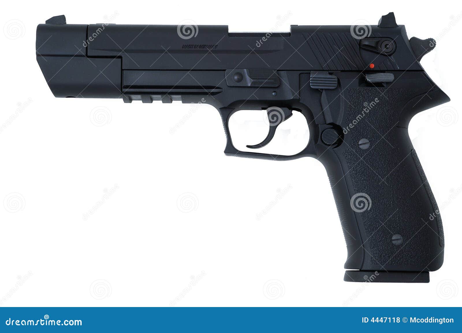 .45 Automatic Handgun With Bullet Magazine On Burlap Background ...