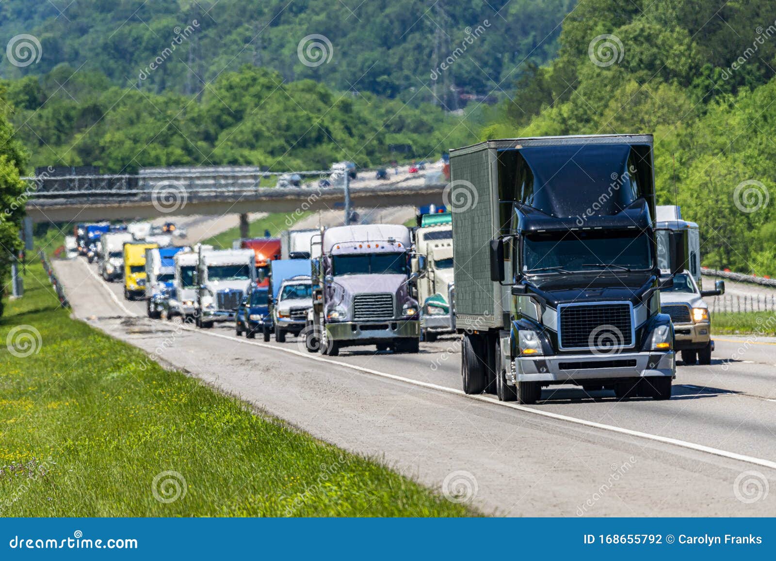 Black Semi-trailer Stock Photography | CartoonDealer.com #15909206