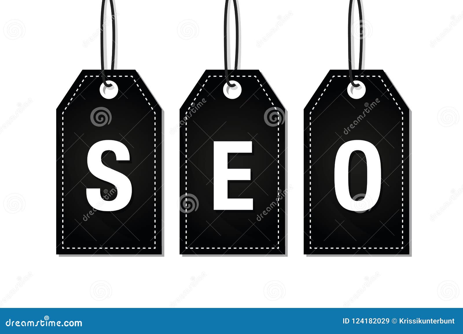 Black SEO labels design stock vector. Illustration of marketing - 124182029