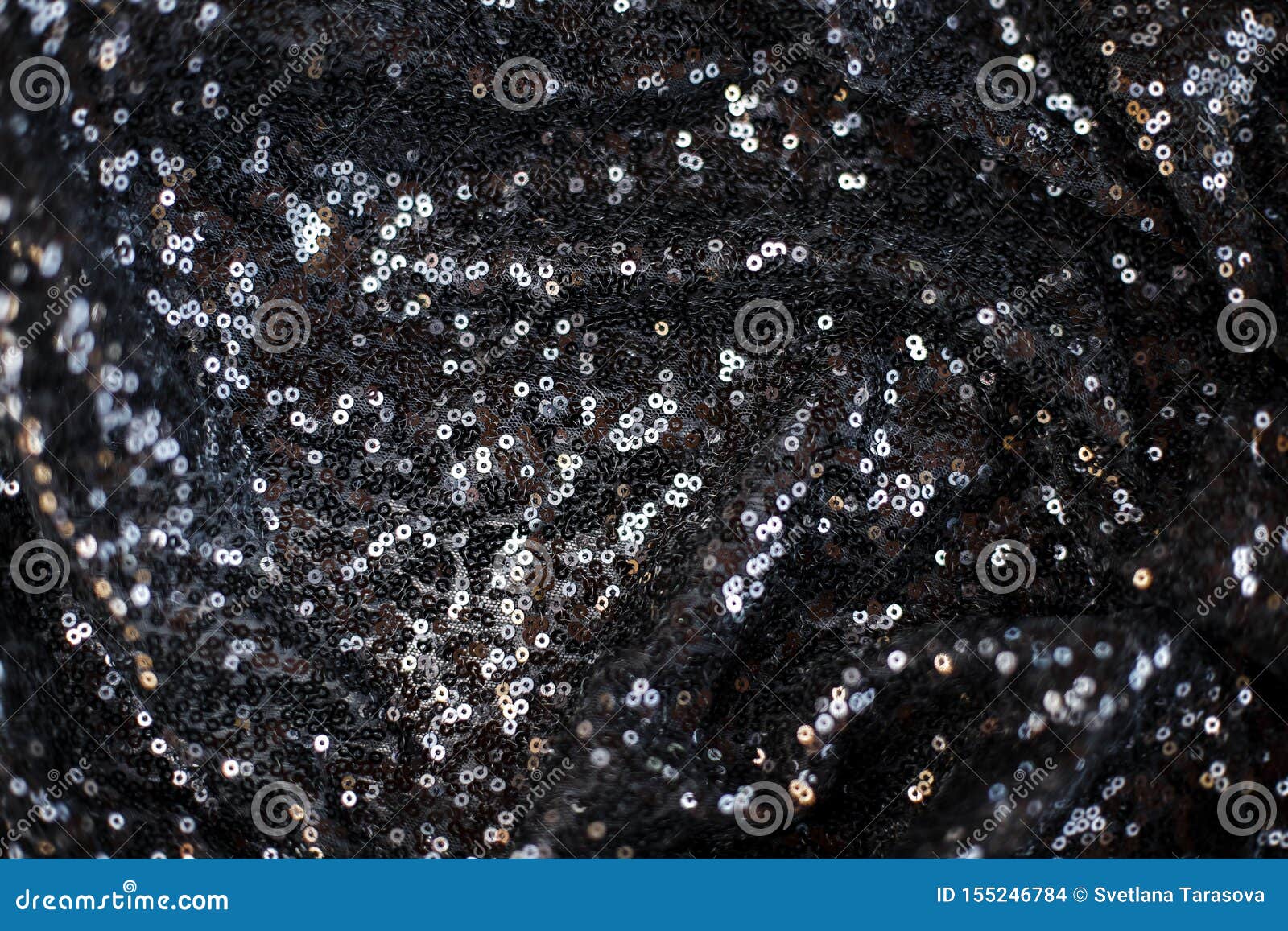 Black sequin fabric stock photo. Image of chic, glitter - 155246784