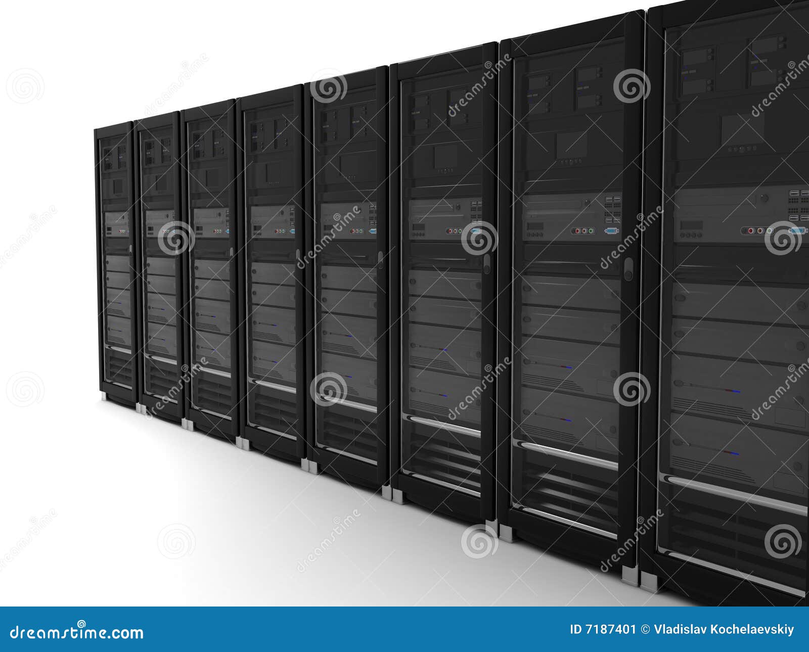 Black server stock illustration. Illustration of industry - 7187401
