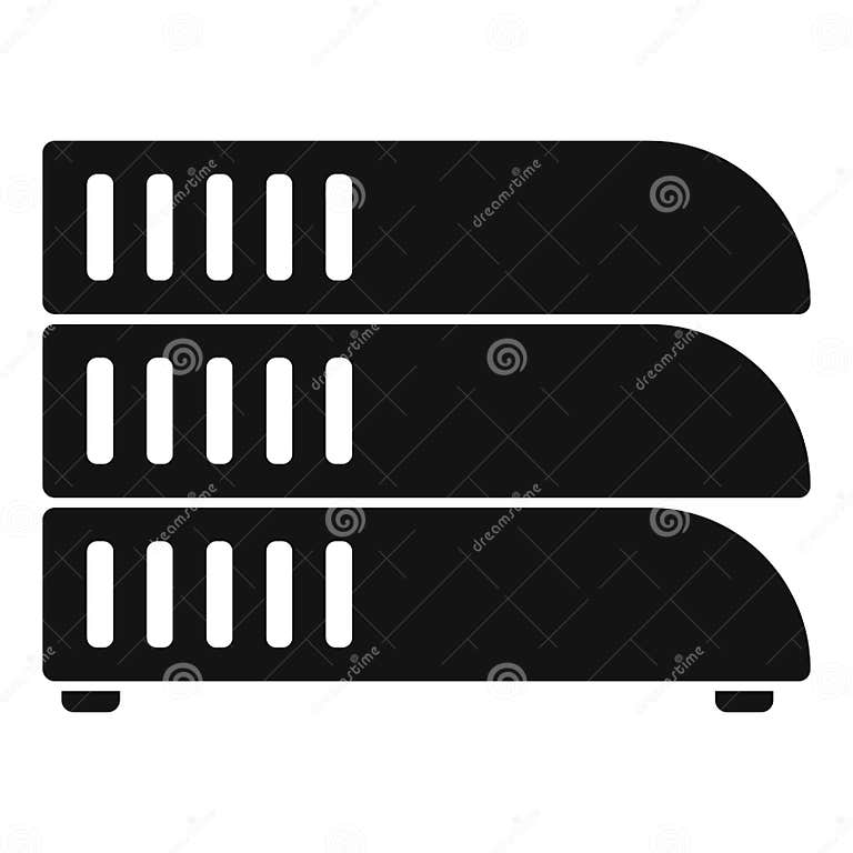 Black Server Rack Icon Showing Data Storing Concept Stock Illustration ...