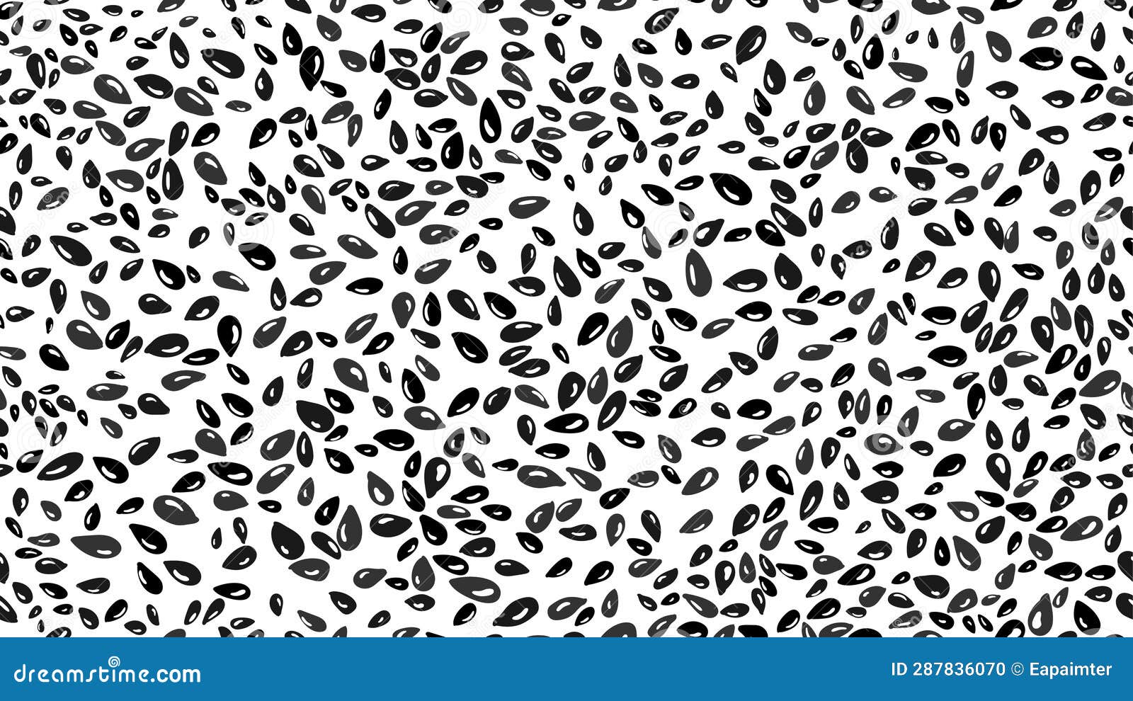 Black Sesame, Cumin Seeds. Vector Seamless Pattern Stock Vector ...