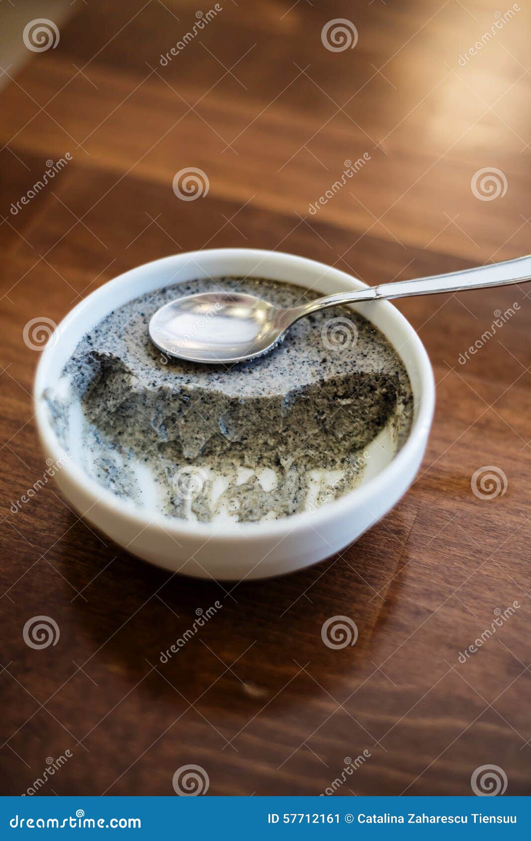 Black sesame pudding stock image. Image of creamy, kurogama - 57712161