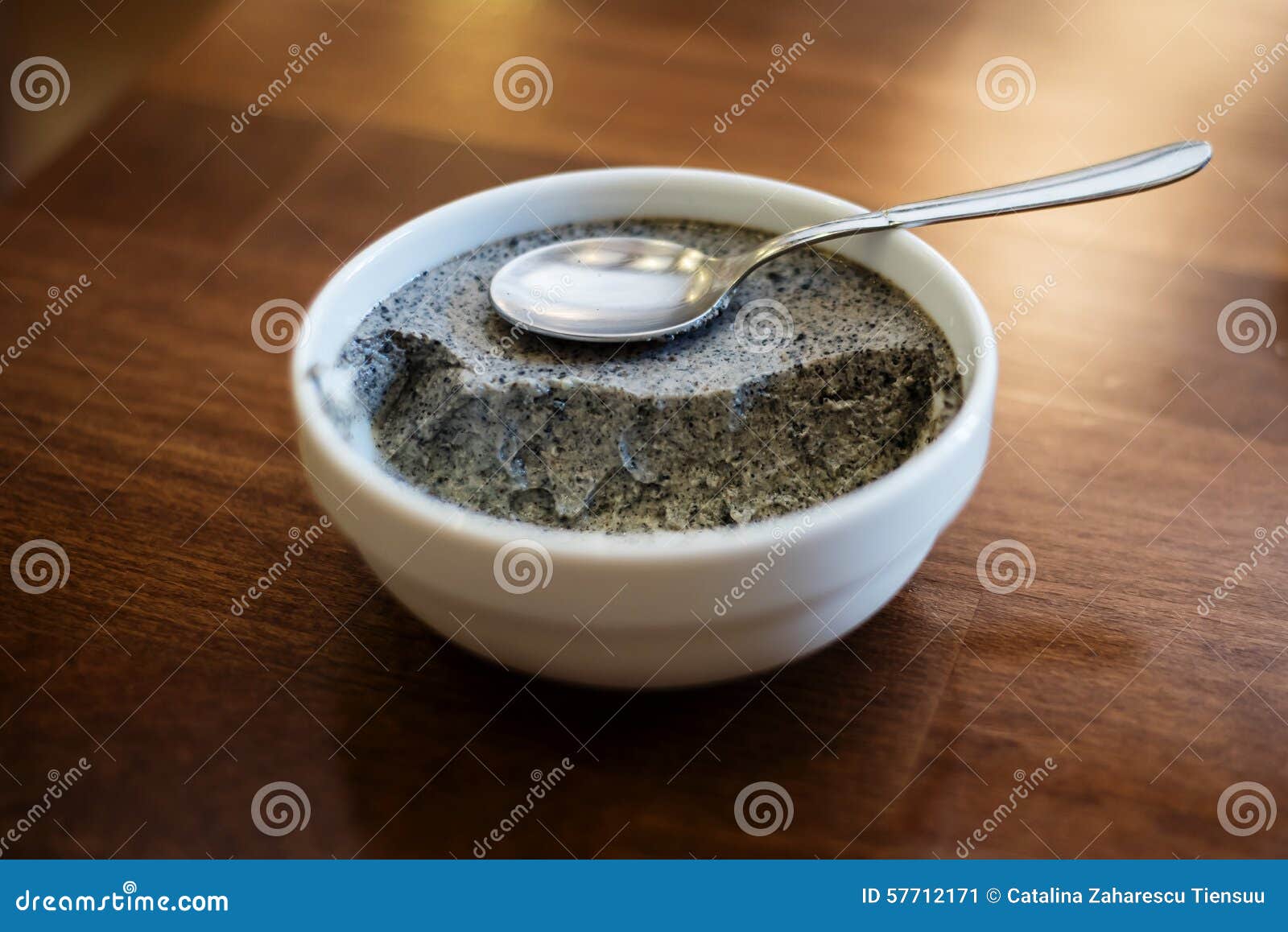 Black sesame pudding stock image. Image of steamed, kurogoma - 57712171