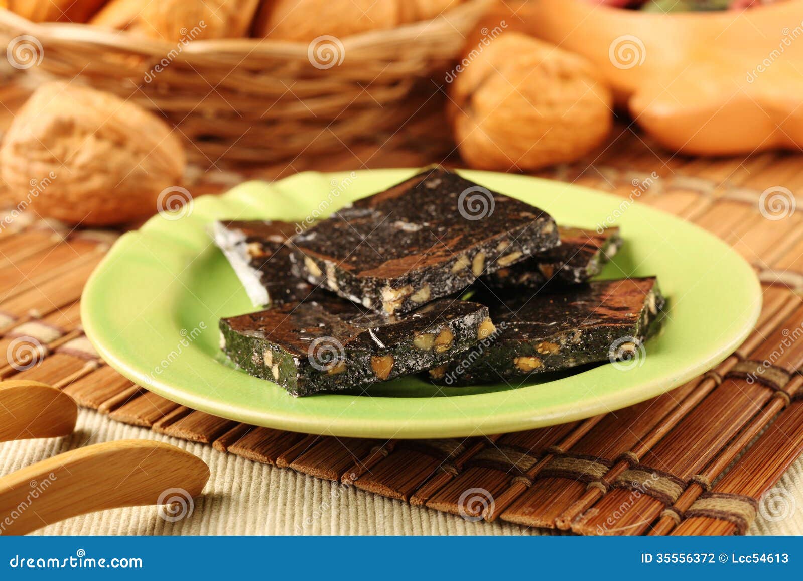 Black sesame rice cake stock photo. Image of sweet, snack - 35556372