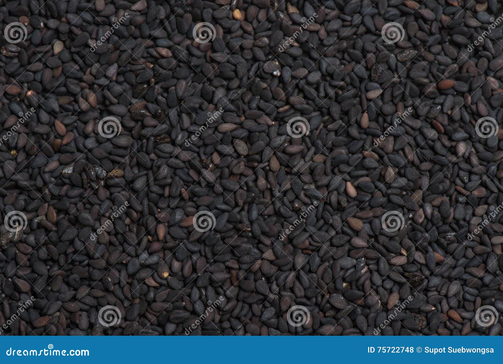 Black Sesame Seed Background Stock Photo - Image of harvest, detail ...