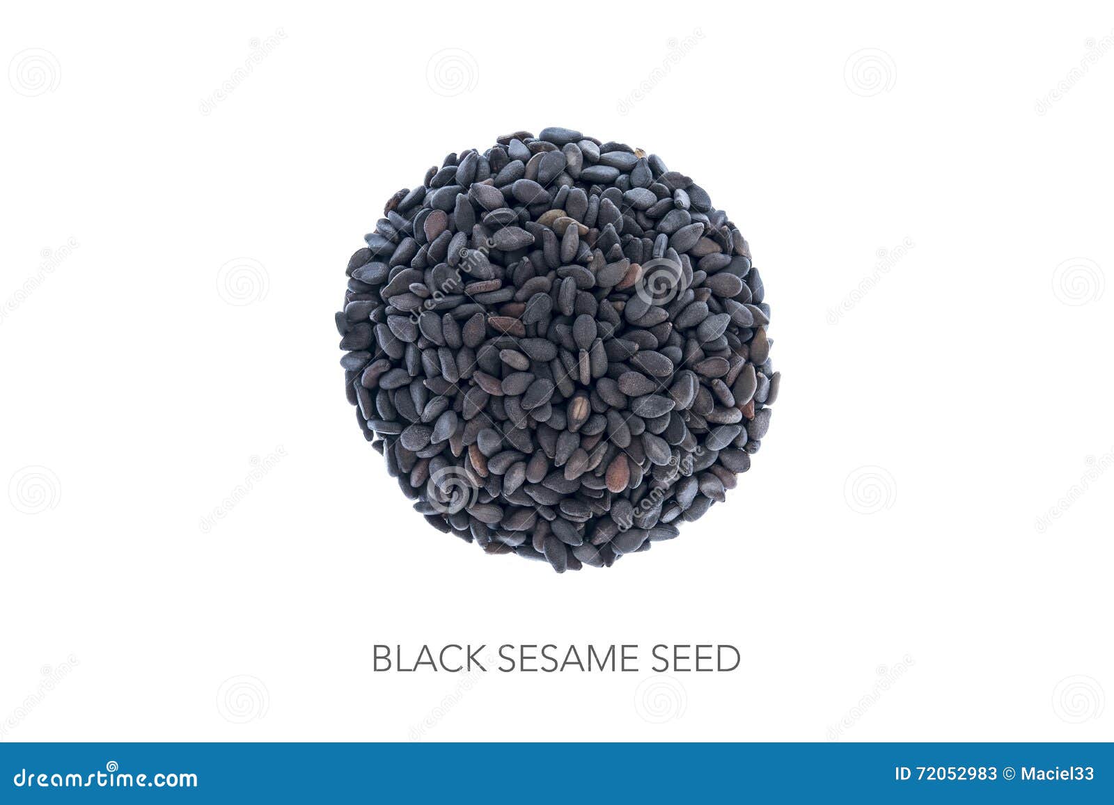 Black Sesame Seed in Shape of Circle Stock Image - Image of nutrients ...