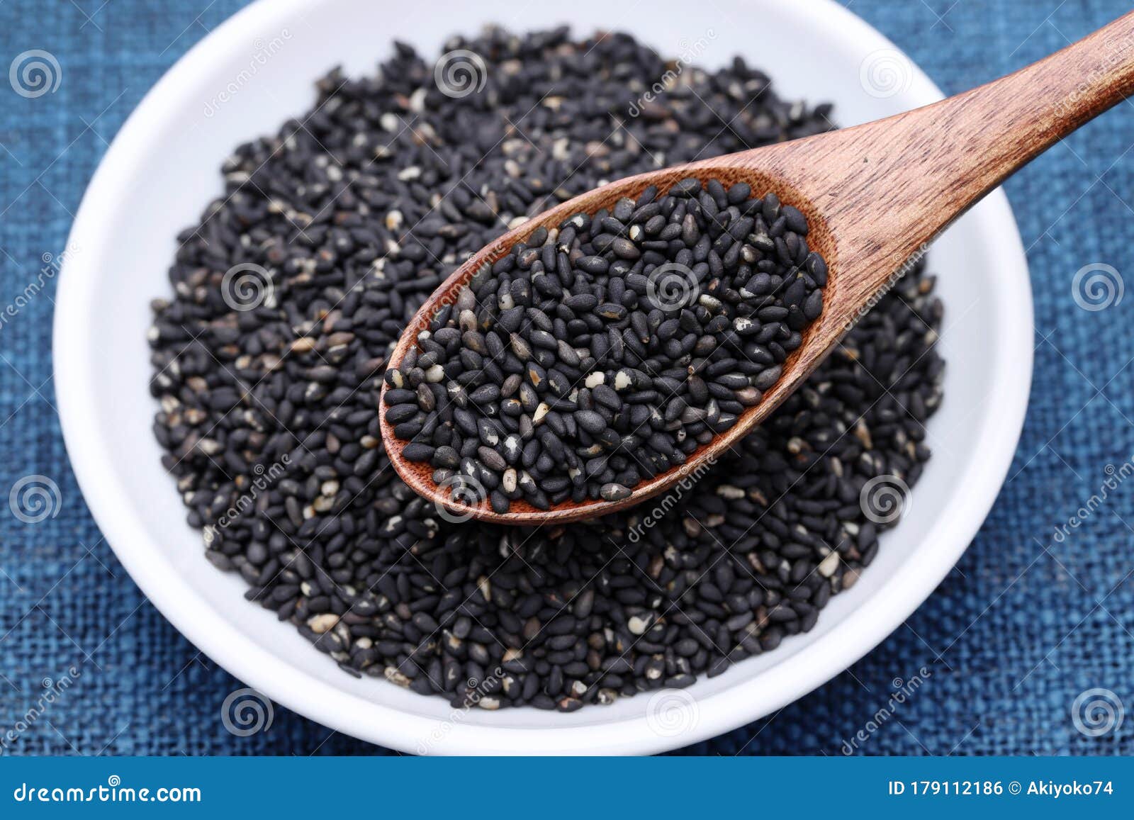 Black Sesame Seeds in a Dish Stock Photo - Image of japanese, cuisine ...