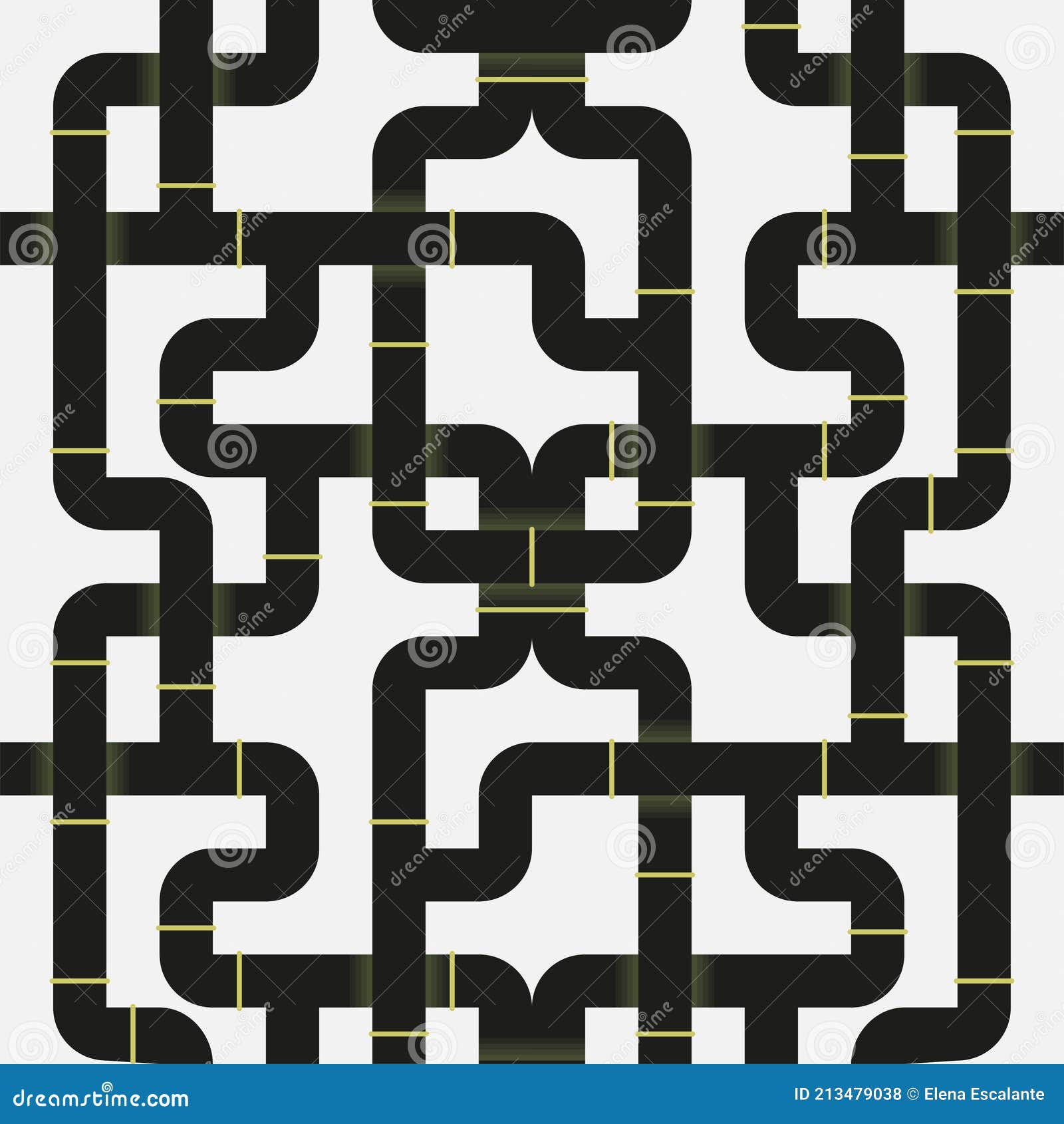 Black Sewage Pipelines Intertwined in an Industrial Pattern Stock ...