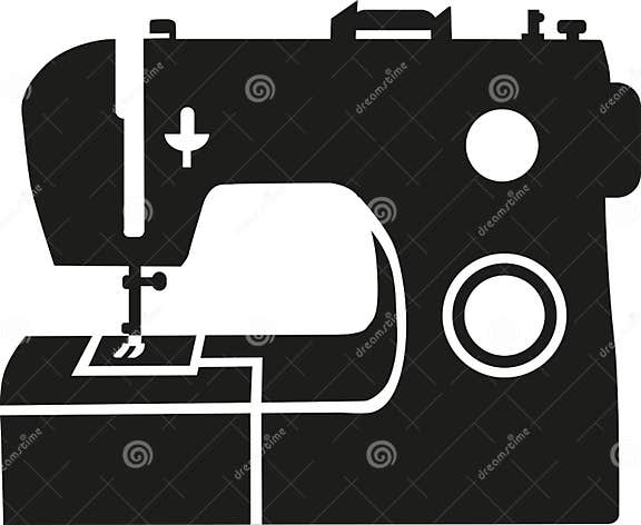 Black sewing machine stock vector. Illustration of handmade - 107190963