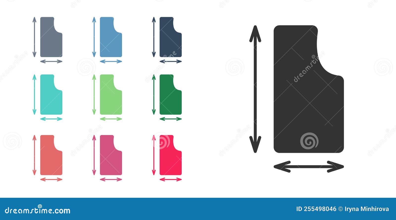 Black Sewing Pattern Icon Isolated on White Background. Markings for ...