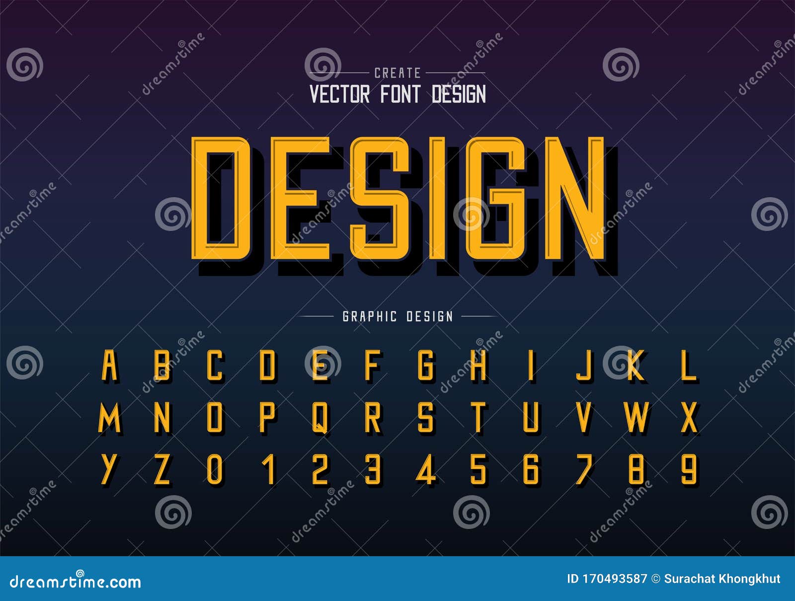 Black Shadow Font and Alphabet Vector, Typeface and Letter Number ...