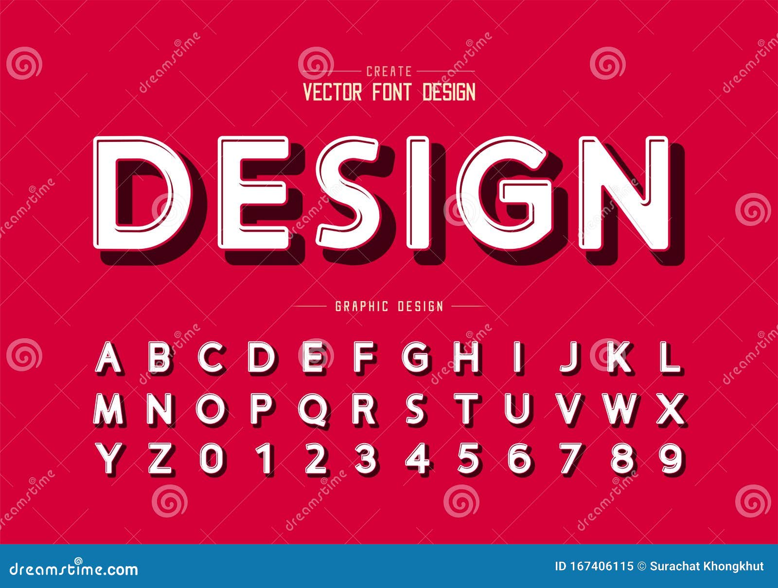 Black Shadow Font and Round Alphabet Vector, Design Typeface and Number ...