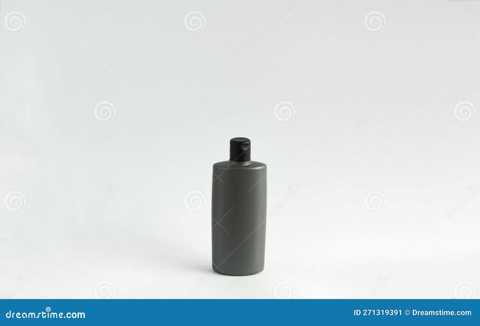 Black Shampoo Packaging Mockup. Vertical Empty Plastic Cosmetic Package ...