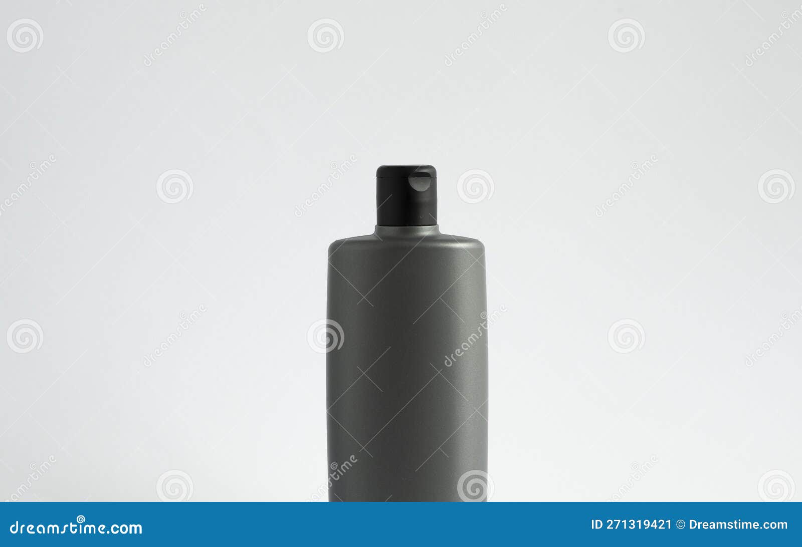 Black Shampoo Packaging Mockup. Vertical Empty Plastic Cosmetic Package ...