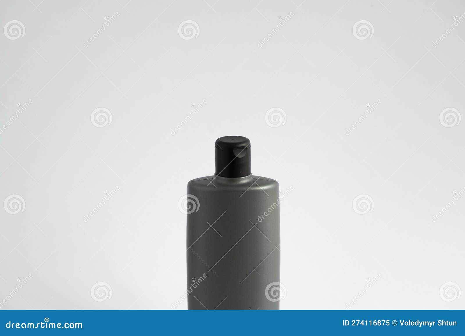 Black Shampoo Packaging Mockup. Vertical Empty Plastic Cosmetic Package ...