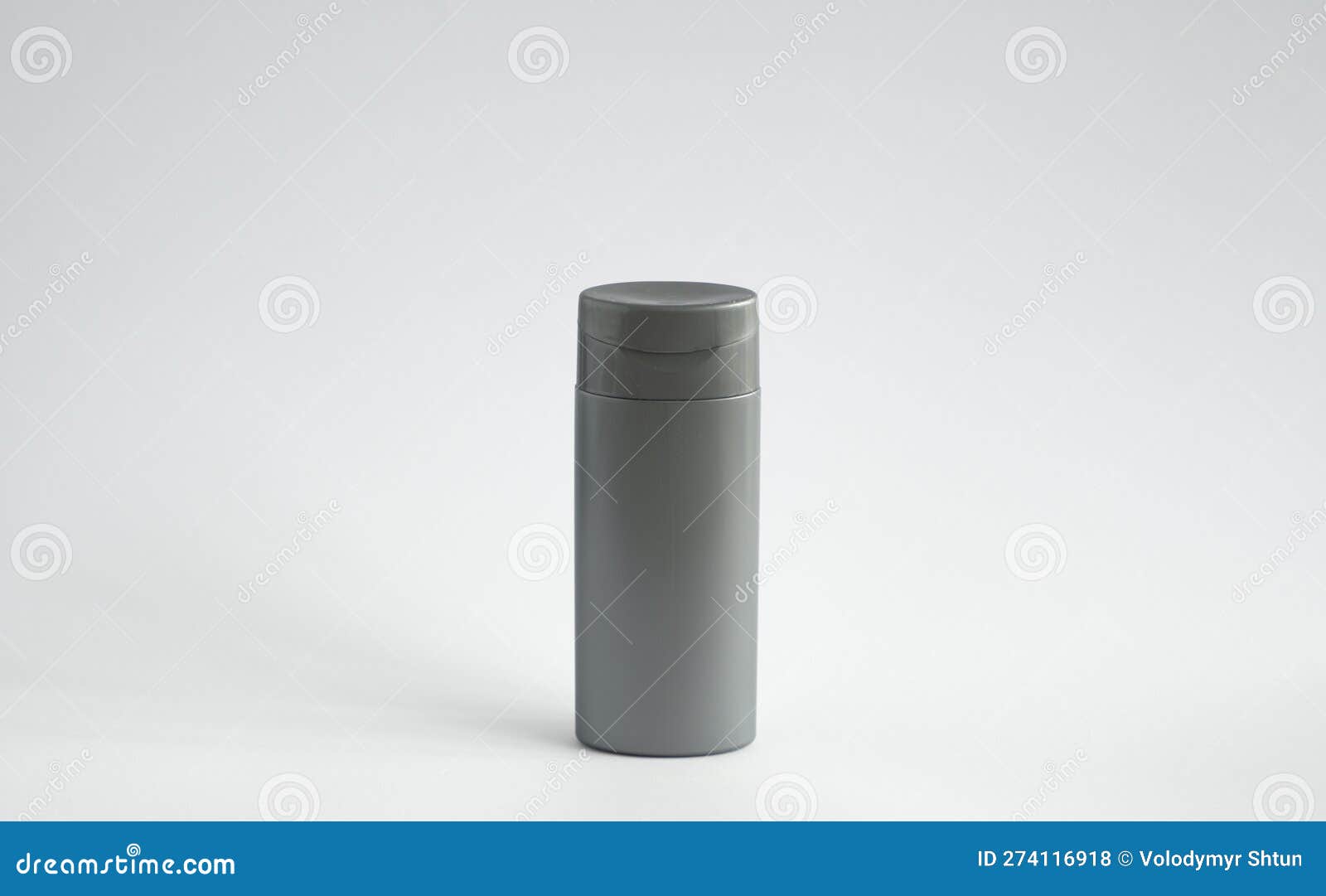 Black Shampoo Packaging Mockup. Vertical Empty Plastic Cosmetic Package ...