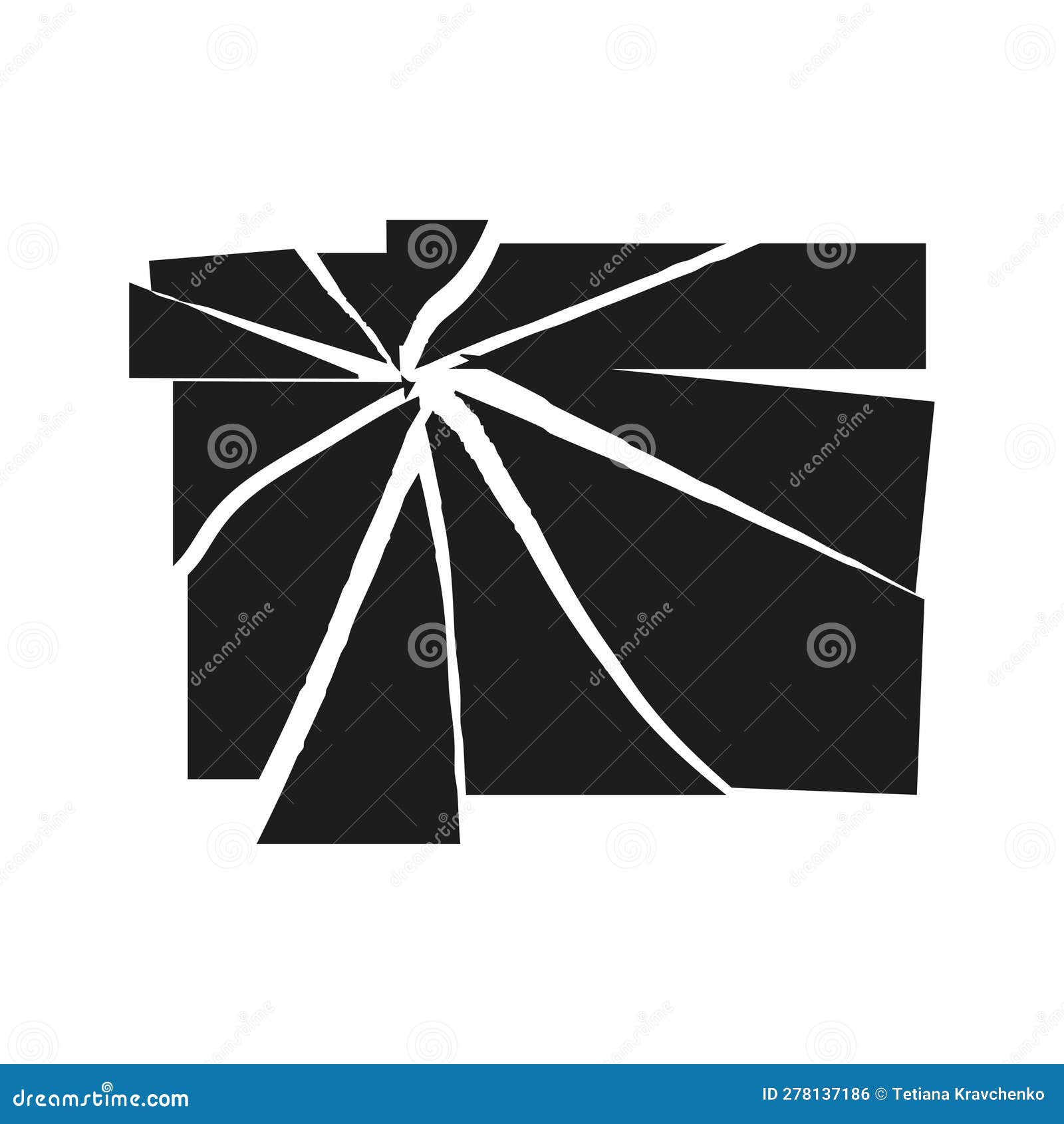 Black Shards in Abstract Style. Vector Illustration Stock Vector ...