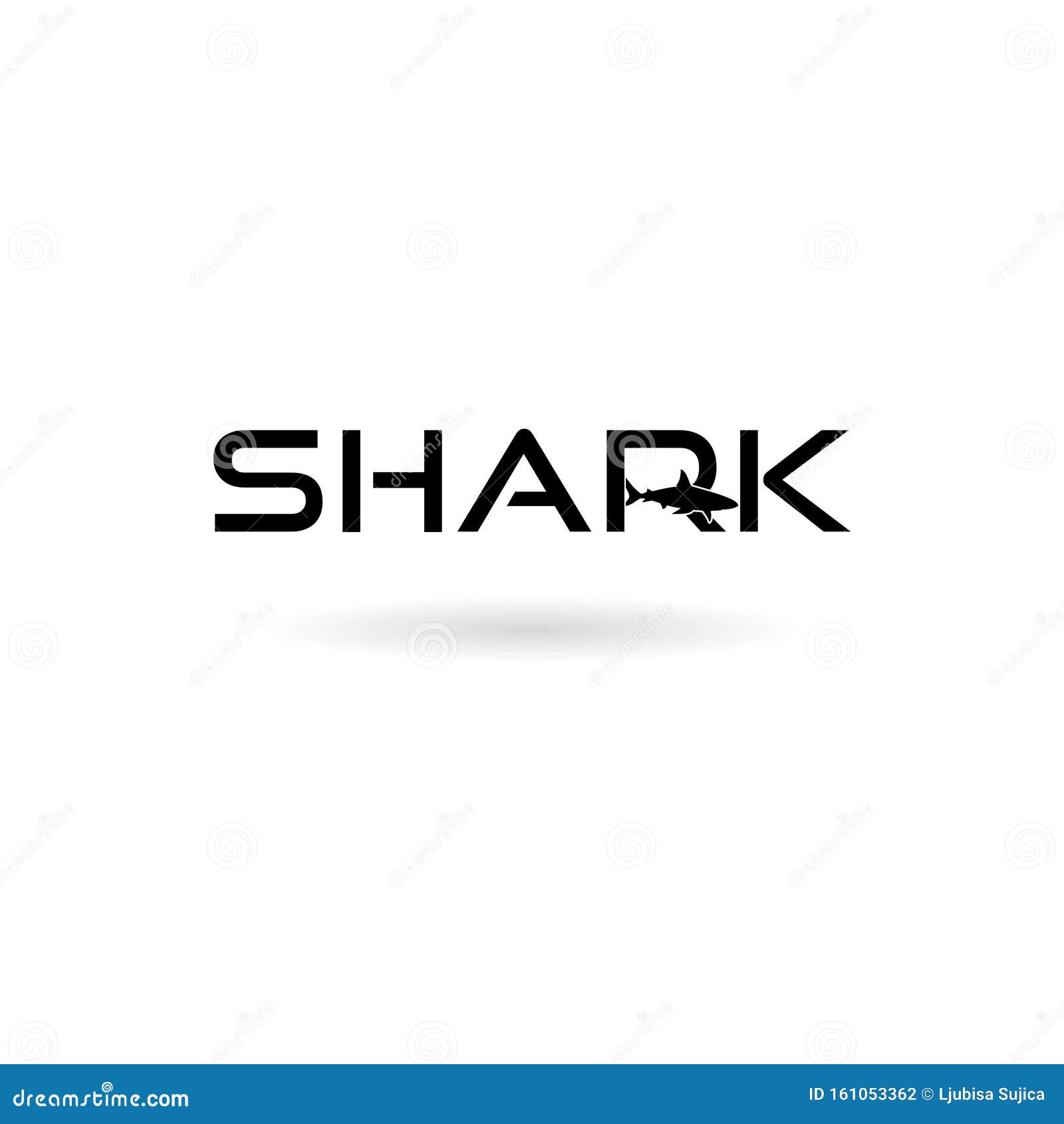 Black Shark Logo Design Isolated Modern Template Stock Vector ...