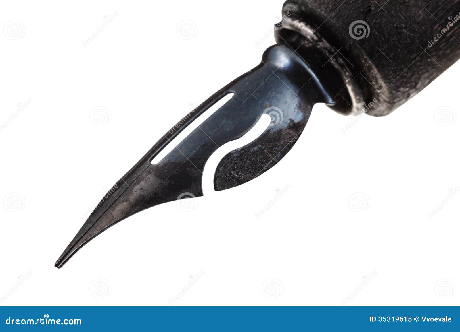 Black Sharp Nib of Drawing Pen Close Up Stock Image - Image of ...