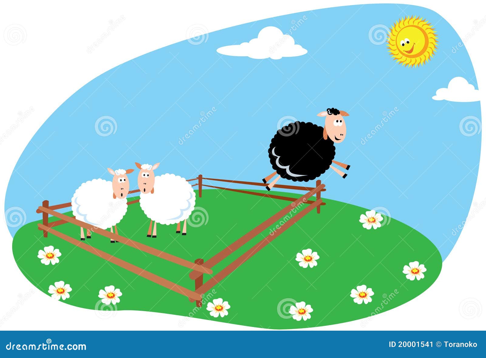 Black sheep stock vector. Illustration of white, outsider - 20001541