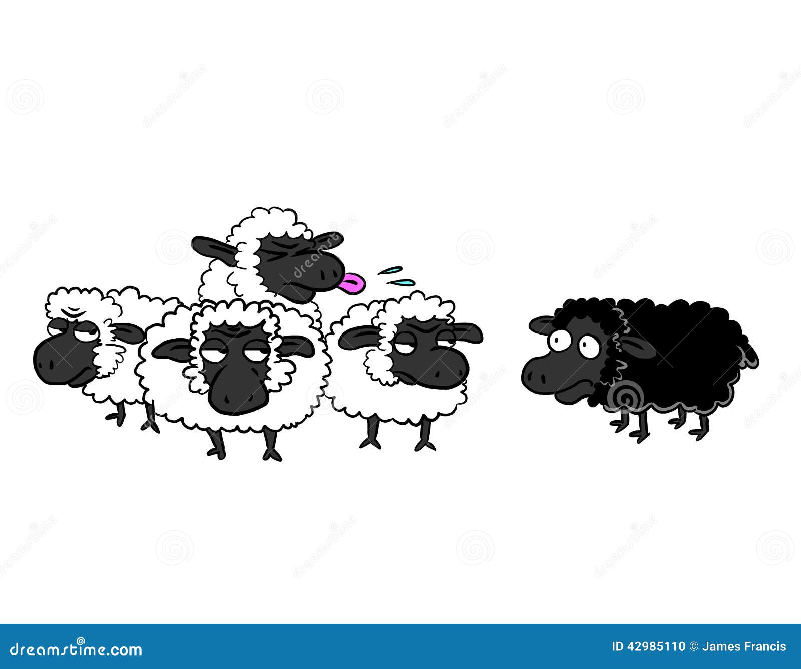 Upset Sheep Cartoon Vector | CartoonDealer.com #51299847