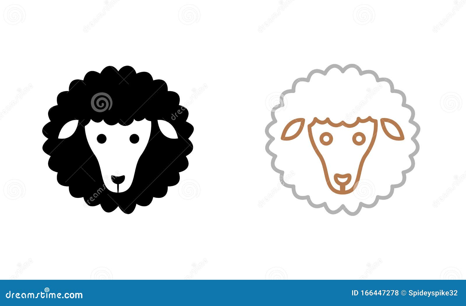 Black Sheep Icon. Vector Icon Stock Illustration - Illustration of line ...