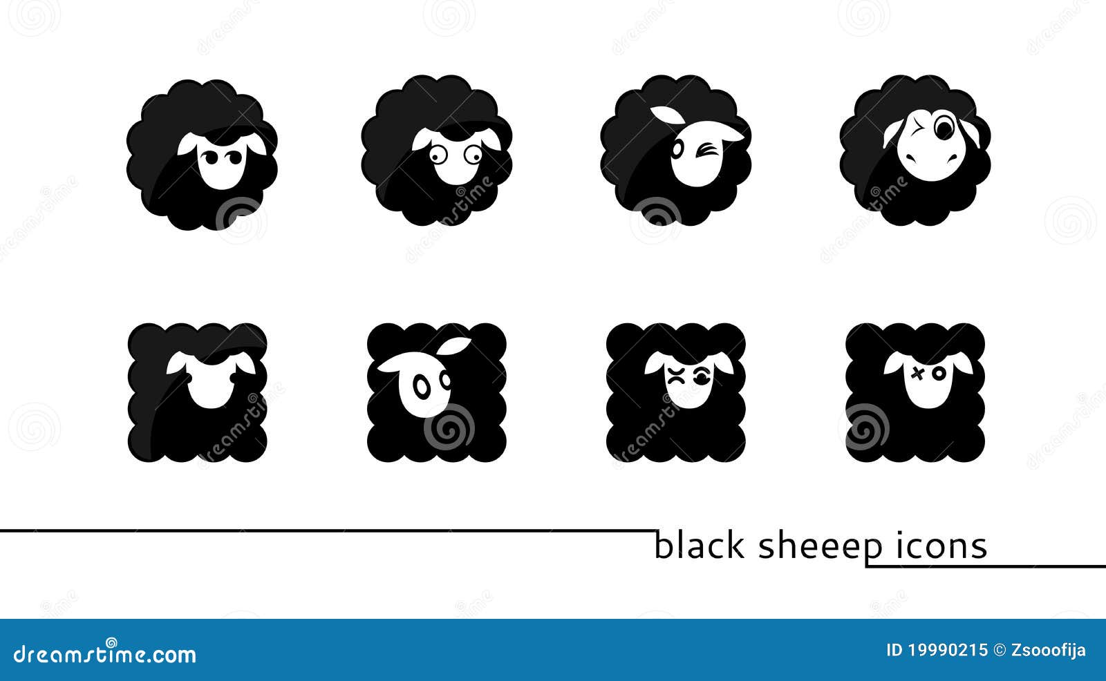 Sheep Winking Face Avatar. Ewe Farm Animal Happy Emoji. Vector I ...
