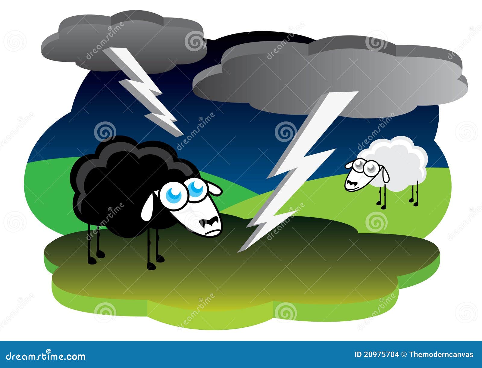 Cartoon Lightning Storm