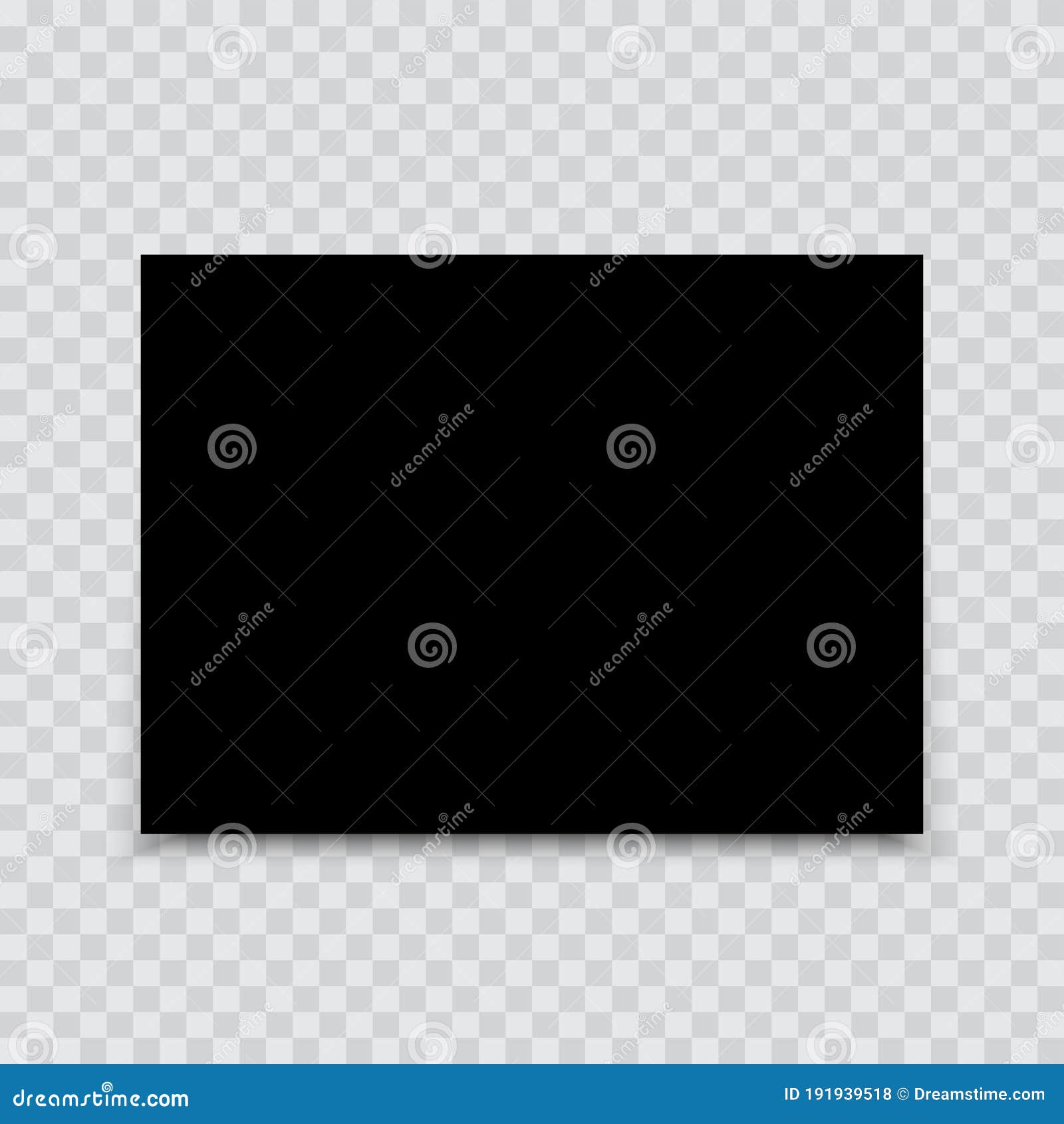 Black Sheet of Paper on a Transparent Background. Vector Stock Vector ...