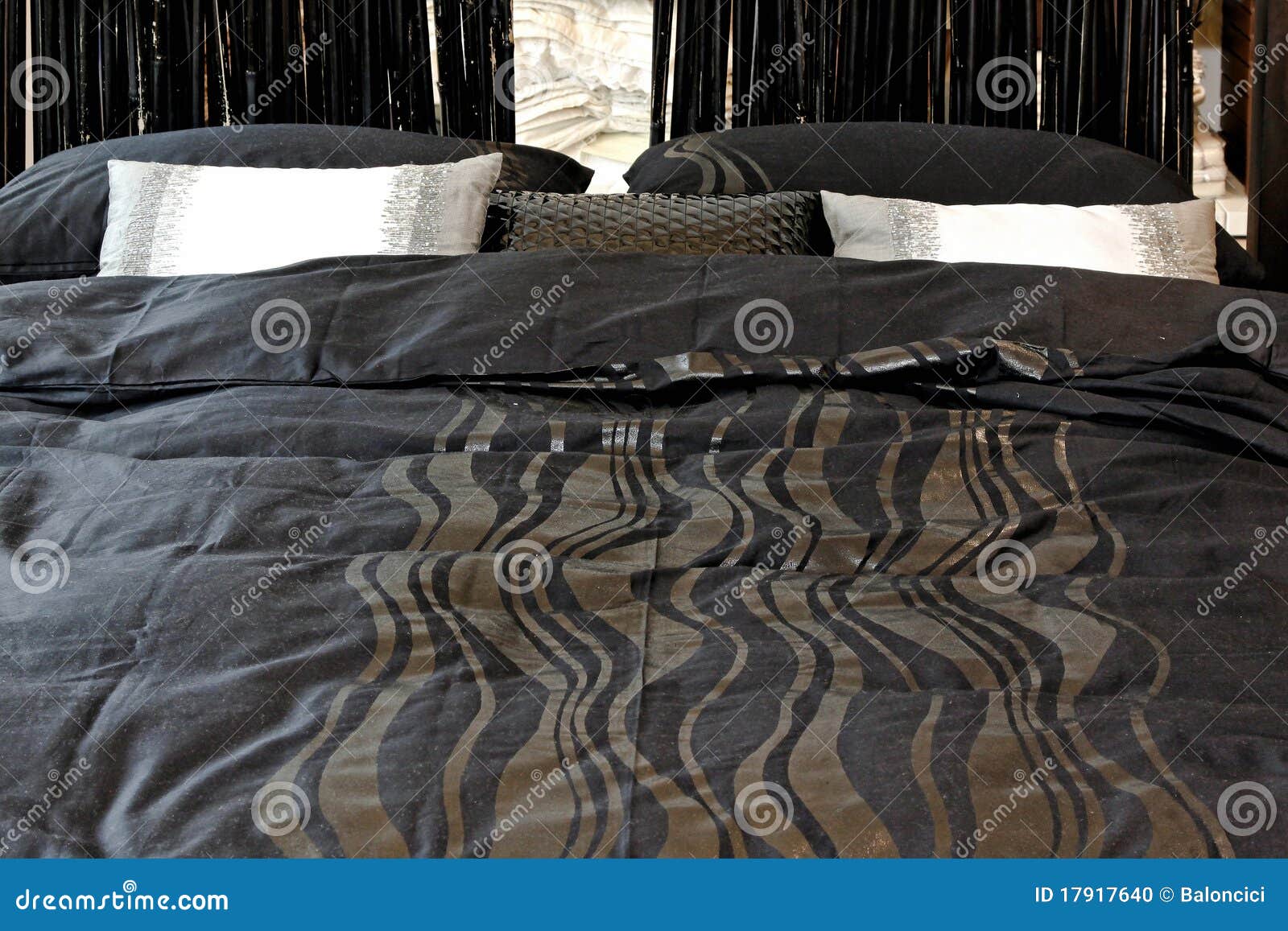 Black sheets stock photo. Image of neat, pattern, bedding - 17917640