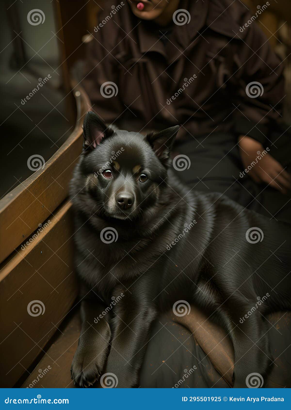 Black Sheperd Dog in an Old Scene Stock Illustration - Illustration of ...