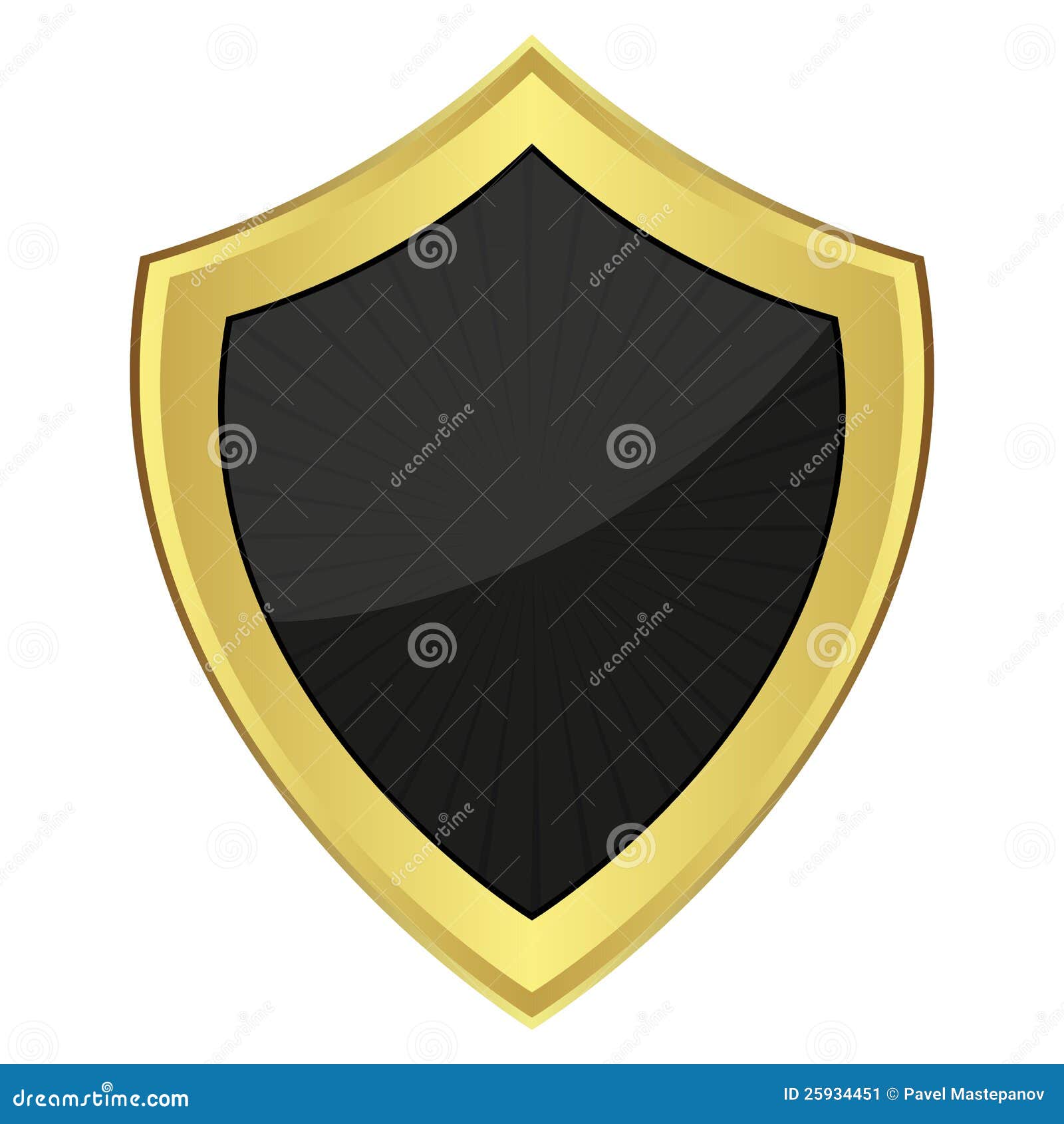 Black Shield stock vector. Illustration of shiny, protection - 25934451