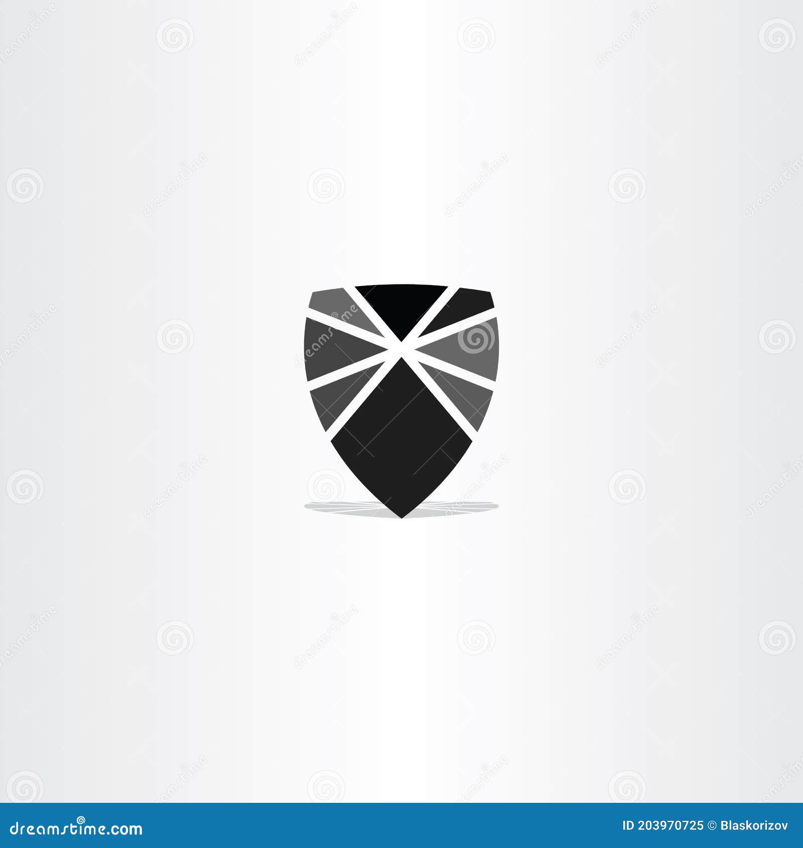 Black Shield Element Icon Vector Symbol Stock Vector - Illustration of ...