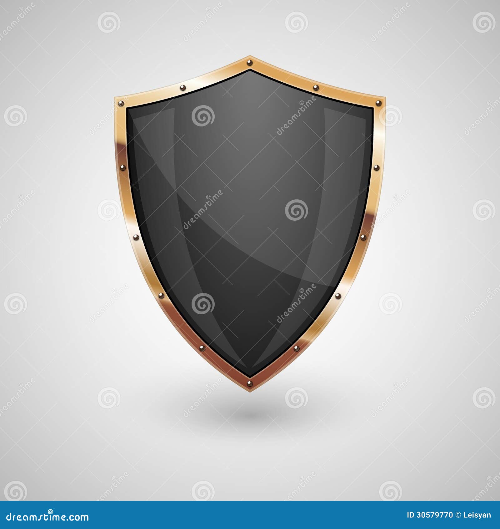 Black Shield Gold Border Stock Illustrations – 801 Black Shield Gold ...